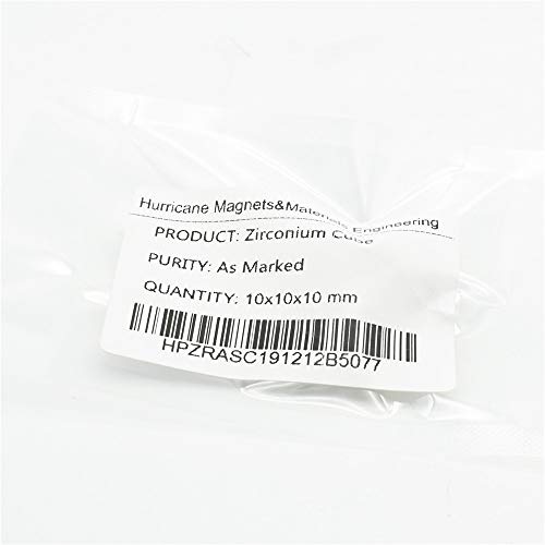 10mm Zirconium Element Cube for Element Collection 0.39" Zr Density Cube Periodic Table Collect DIYs Biz Gift