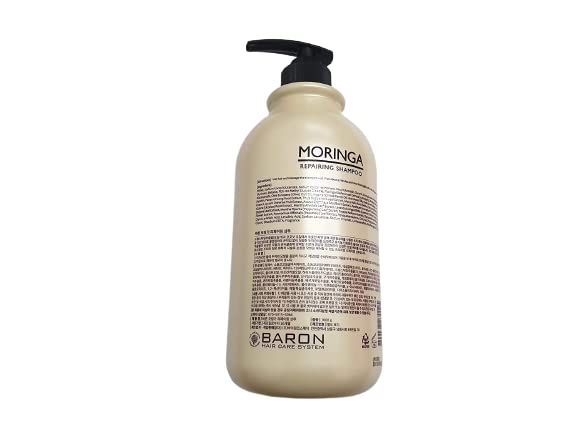 [BARON] MORINGA Hair Treatment Repairing Shampoo Premium Edition 1000ml 33.9 fl oz - For Dry and Damaged Hair