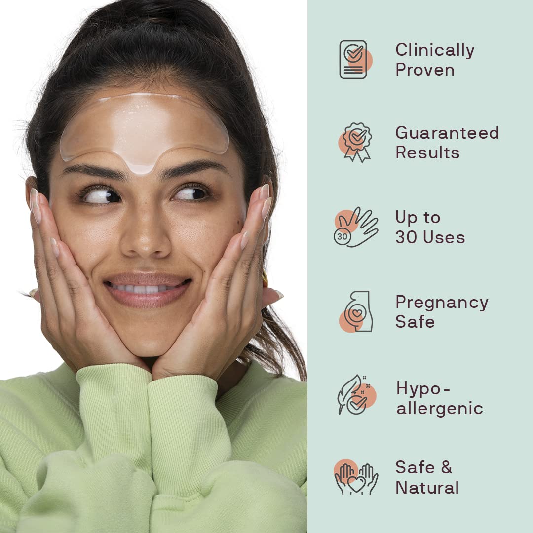 Dermaclara Forehead Patch - Forehead Wrinkle Patches for Face Overnight, Silicone Patches, Reusable Treatment for Wrinkles, Repair & Restore, Up to 30 Uses - 1 Patch