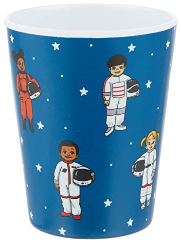 Colorfull Plates 3 Piece Kids Dinnerware Set, Space Themed, BPA-Free Melamine, Multicolor, Toddler Feeding Set
