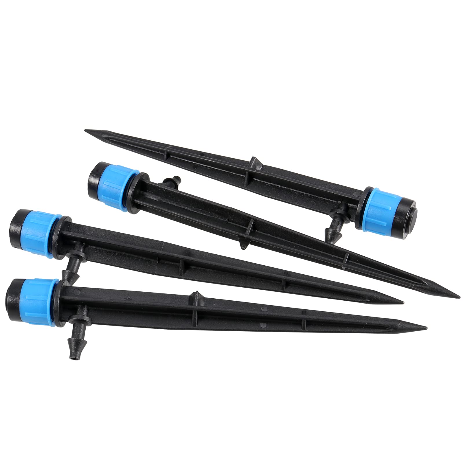 MUKLEI 200 Pcs 5" Drip Emitters Fan Shape, Drip Irrigation Emitters Vortex with Stake, 360 Degree Fan Shape Adjustable Water Flow Irrigation Drippers for 1/4 Inch Irrigation Tube Hose
