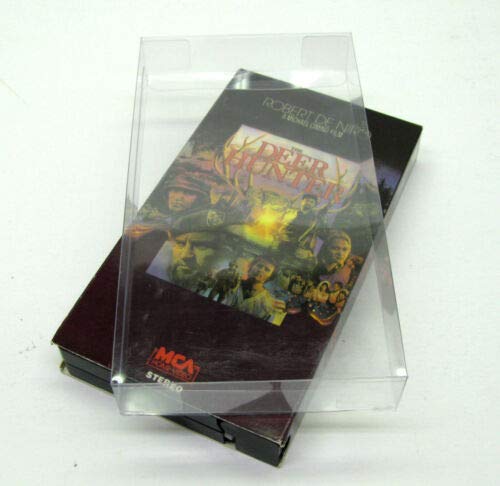 25pcs Standard VHS Movie (Size A) Clear Plastic Protective Box Protectors Sleeve (W 105mm H 190mm D 26mm)