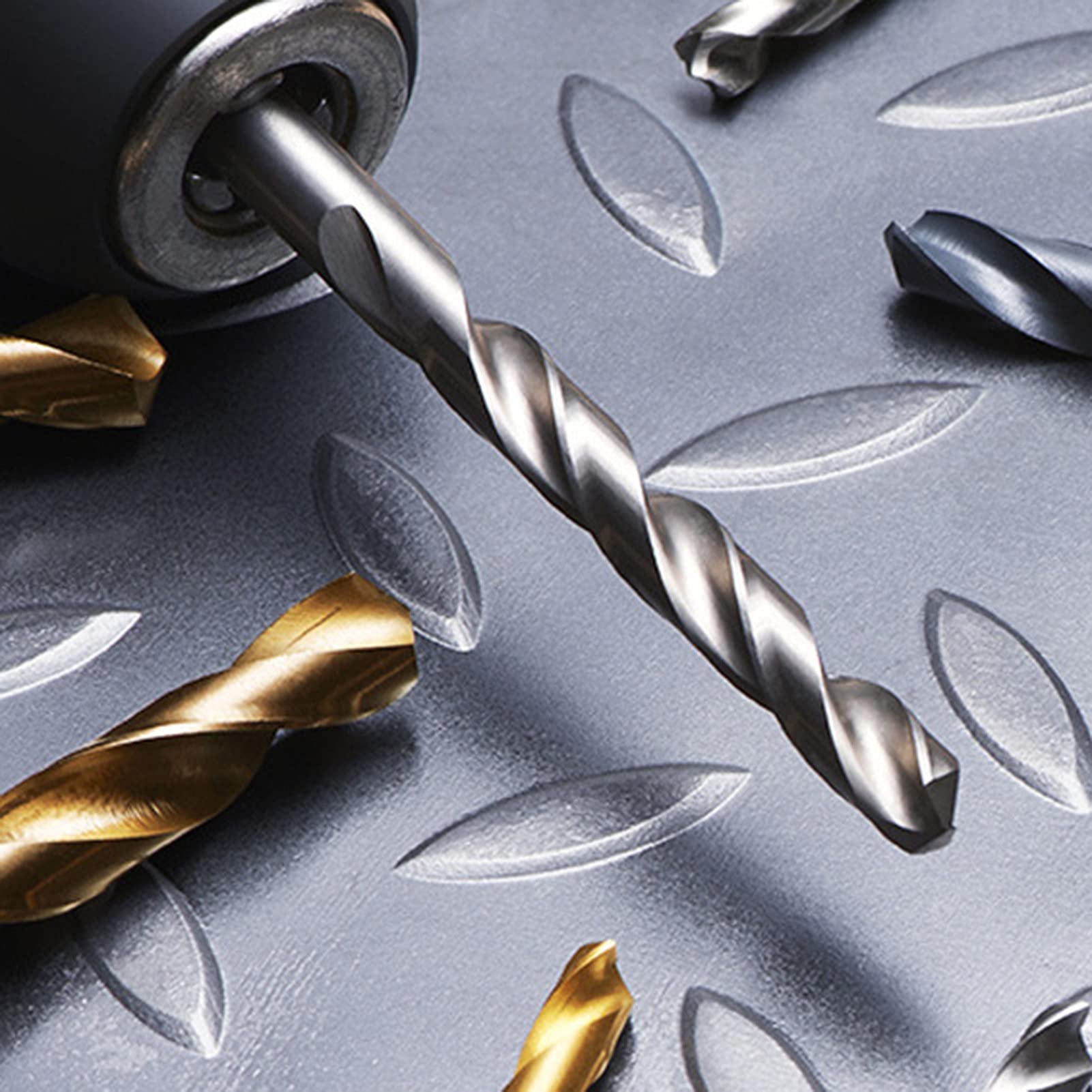 10Pcs/13Pcs M35 Twist Drill Bit Sturdy Fast Chip Removal U-shaped Spiral Groove Round Shank Twist Drilling Bits for Woodworking - Professional13pcs