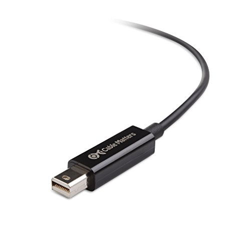 [Intel Certified] Cable Matters Thunderbolt Cable (Thunderbolt 2 Cable) in Black 3.3 Feet