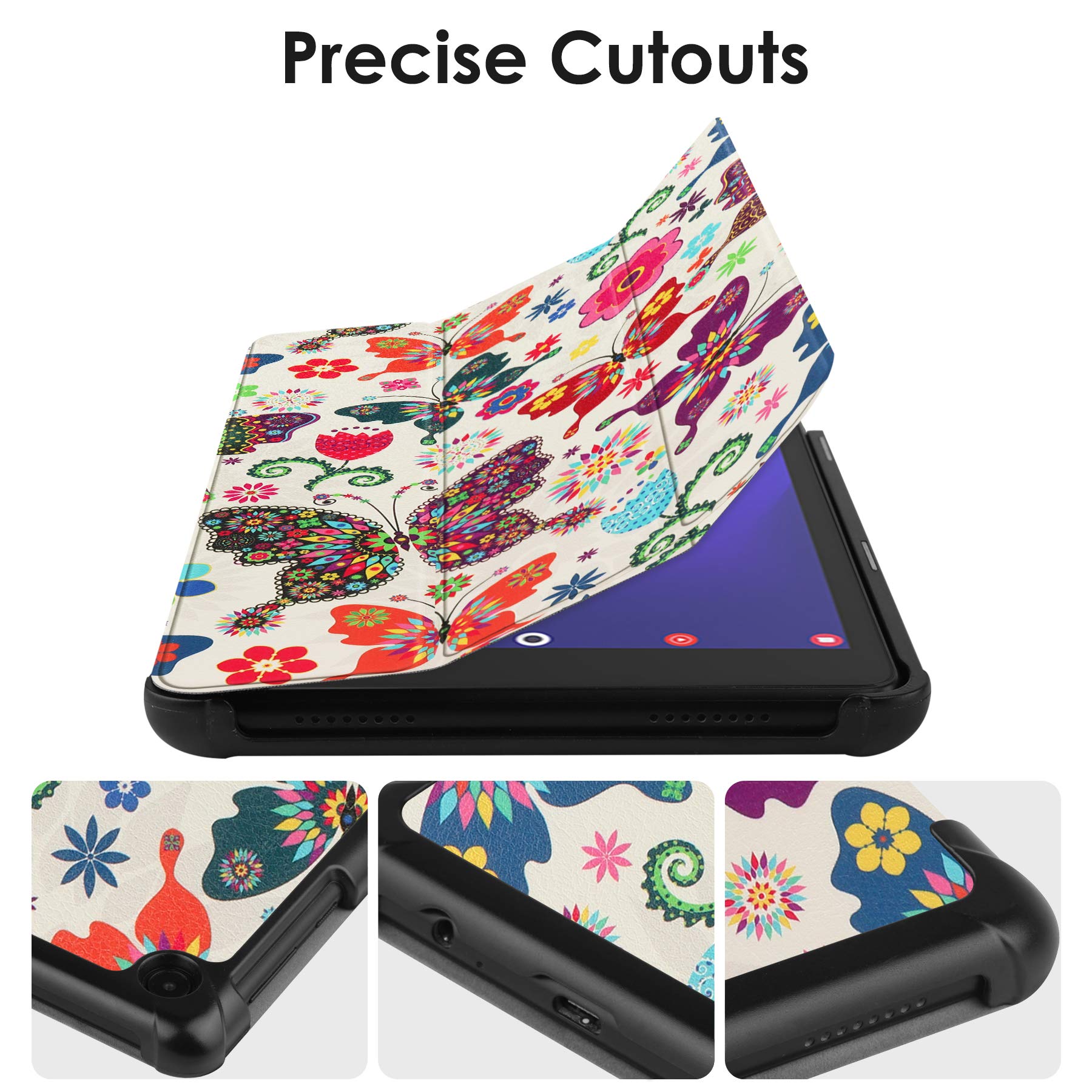 KuRoKo Slim Light Cover Trifold Stand Hard Shell Case for Alcatel Joy Tab 2 8.0" (9032Z) / Verizon TCL Tab 8 (9038s)-NOT for TCL TAB 8 LE