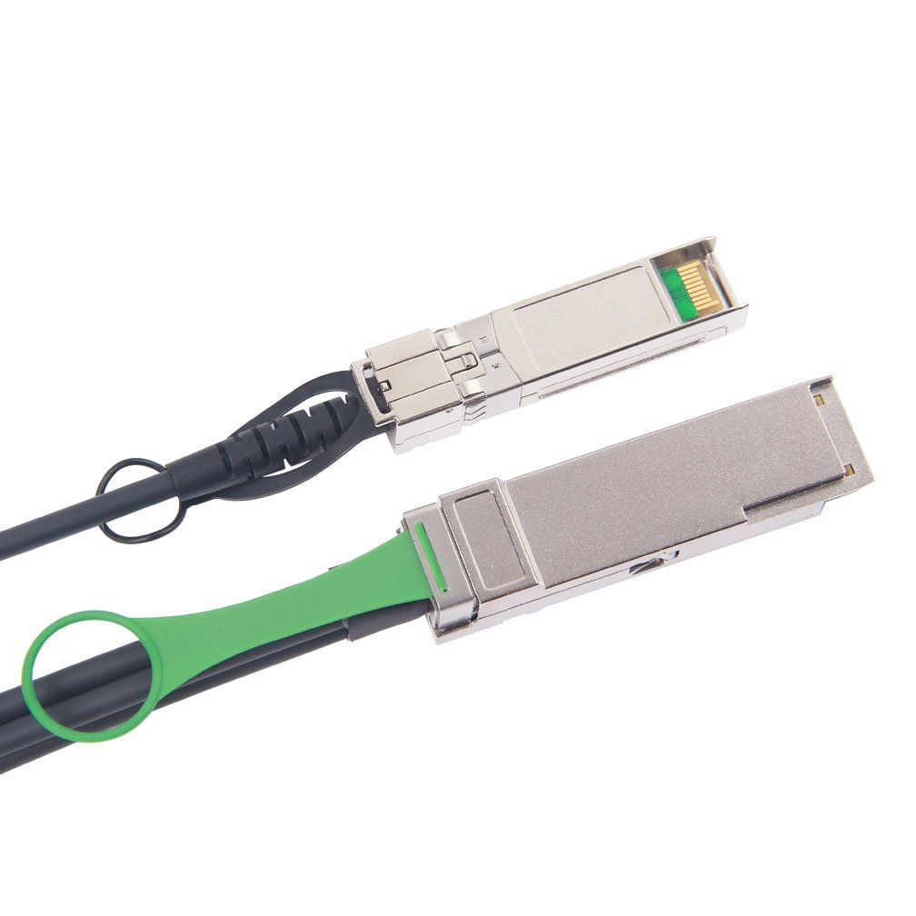 10Gtek 40G QSFP+ to 4xSFP+ Breakout DAC - 40GBASE-CR4 Passive Direct Attach Copper Twinax QSFP to SFP Cable for Mellanox MC2609130-001 Devices, 1-Meter(3.3ft)