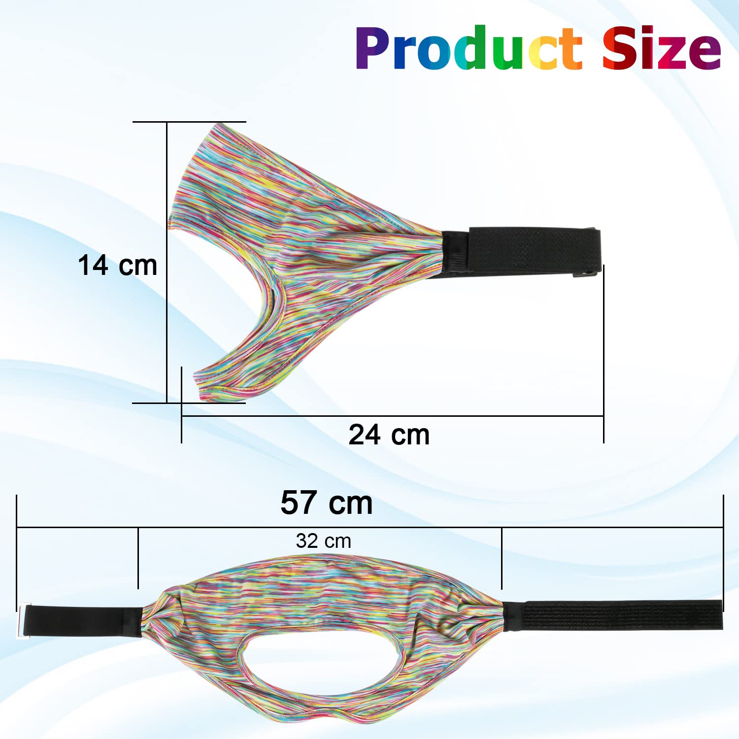 (1 Pack) Orzero Sweat Band Guard Compatible for Quest 2, VR Mask Breathable Face Cover for Enhanced Workouts Supernatural Gaming Experience Prevent Lens Fogging - Rainbow
