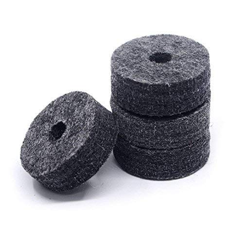 (12 Pieces)Cymbal Replacement Accessories Cymbal Felts Hi-Hat Clutch Felt Hi Hat Cup Felt Cymbal Sleeves with Base Wing Nuts and Cymbal Washer