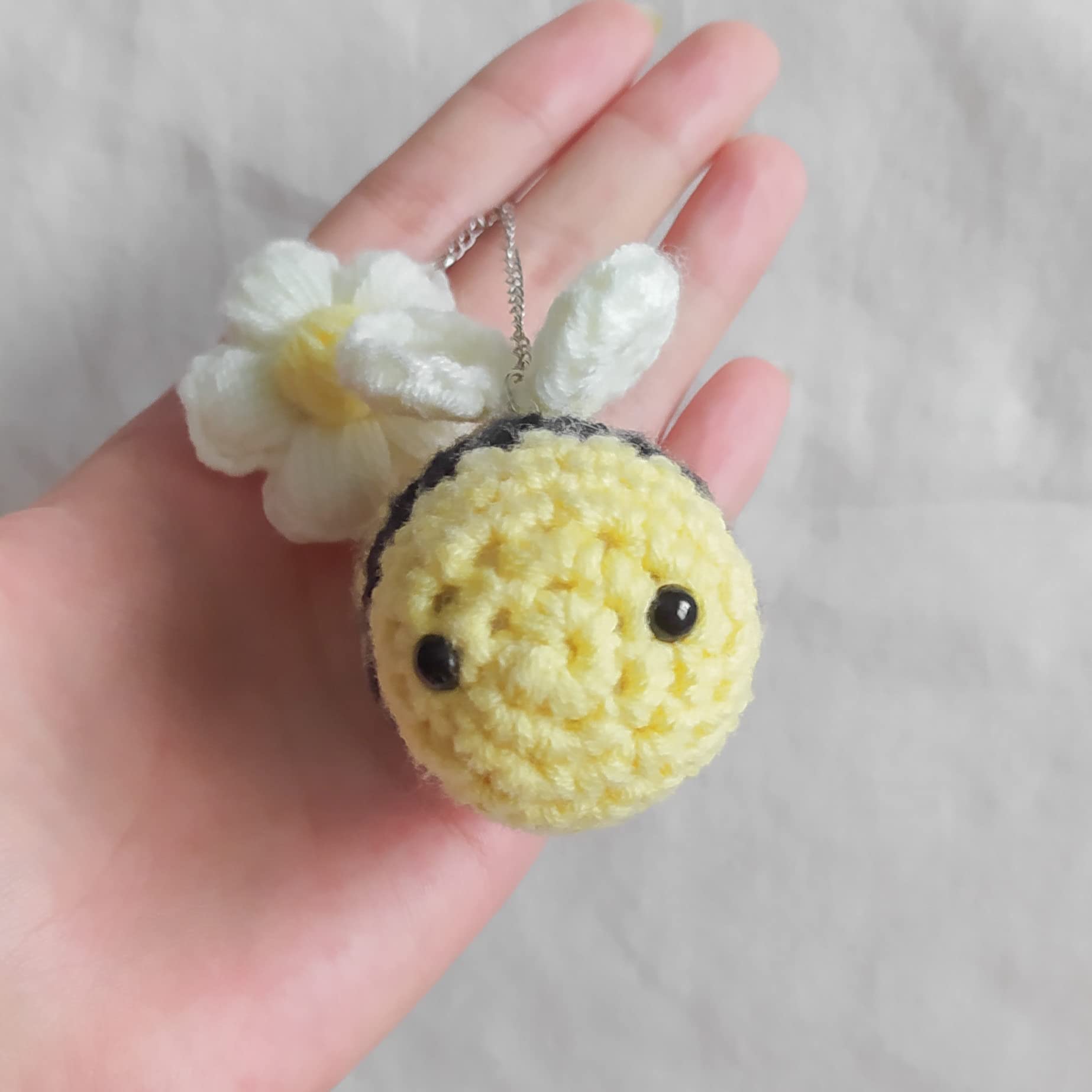 (2 pcs) Mommy to bee Baby Shower Gift Keychain Key ring Bag Purse Charm Crochet Handmade Plush Doll Amigurumi
