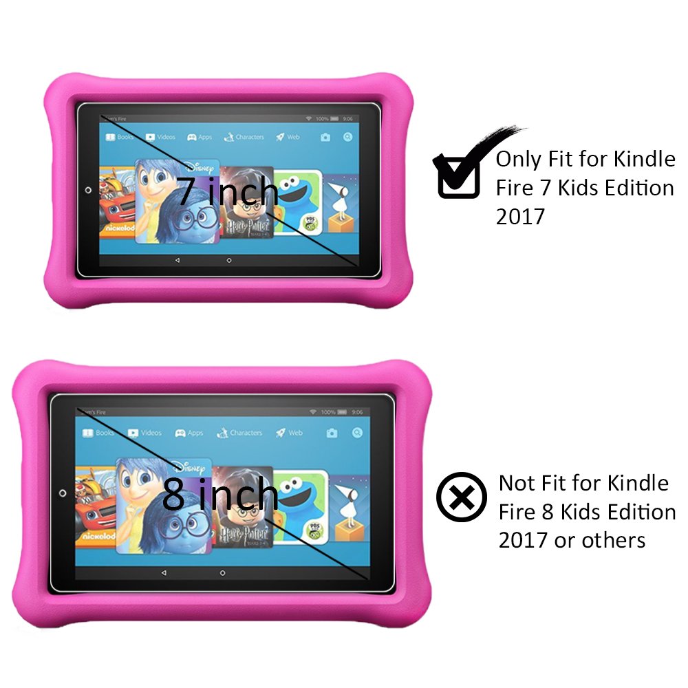 (2 Pack) Orzero For All-New Amazon Kindle Fire 7 2019, Fire HD 7 Kids Edition (2017 released) Tempered Glass Screen Protector, Bubble-Free 9 Hardness HD Anti-Scratch (Lifetime Replacement)