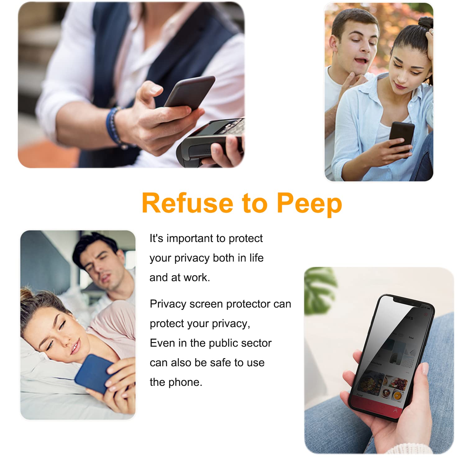 (2 Pack) pehael Privacy Screen Protector for iPhone 12 Pro Max (6.7 inch) Anti Spy Tempered Glass, Anti Scratch, Bubble Free