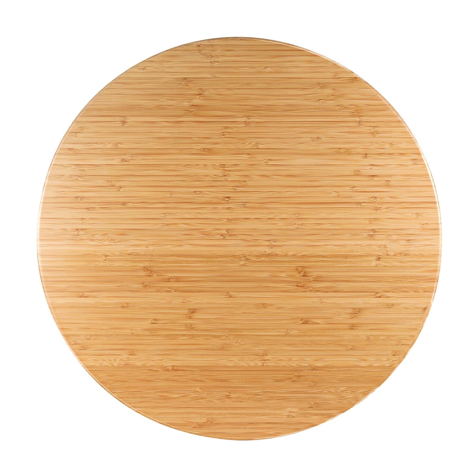 (26 Inch) Bamboo Large Lazy Susan for Dining Table Top with Heavy Duty Metal Rotating Hardware