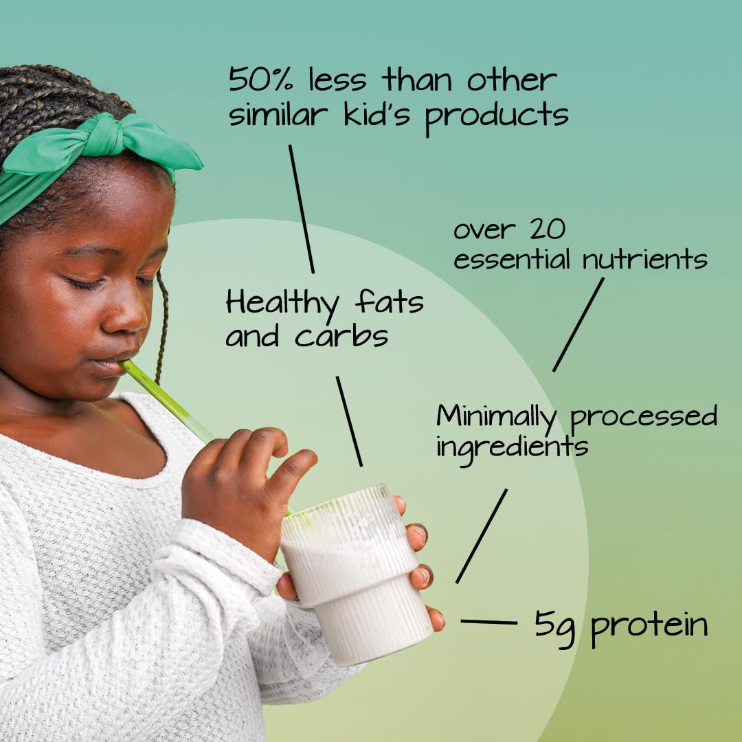 (2 Pack) Else Nutrition Kids Organic complete nutrition Shake Powder, Plant-Based, Less Sugar, Clean, Complete Childrensā Nutritional Drink Mix, Whey-free, Soy-free, Dairy-Free, 16 oz, Chocolate and Vanilla
