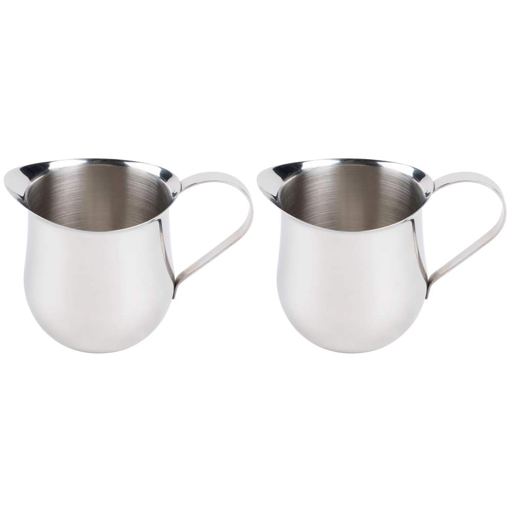 (2 Pack) 5-Ounce Stainless Steel Bell Creamer, 150 ml. Bell-Shaped Serving Cream Pitcher