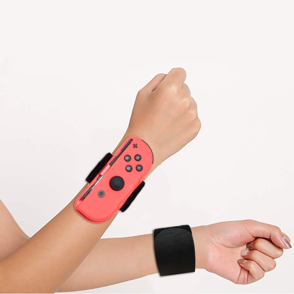 (2 Pack) Orzero Just Dance Adjustable Wristbands Set Compatible for Ring Fit Adventure Switch Joy-Con Controllers Gamepad with Hook&Loop Strap