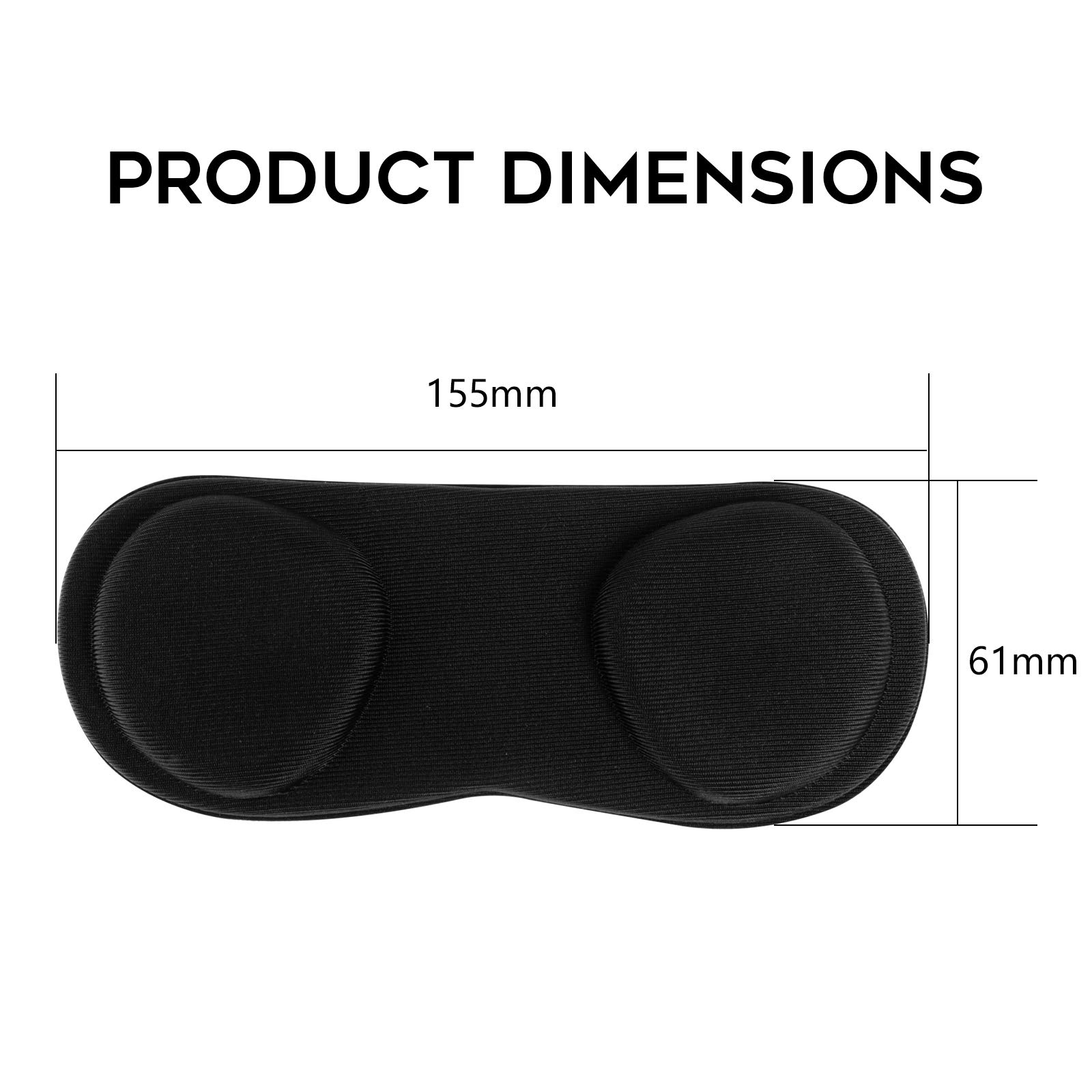 (2 Pack) Seltureone Compatible for Quest 2 VR Lens Protect Cover Dust Proof Cover, Washable Protective Sleeve, Black