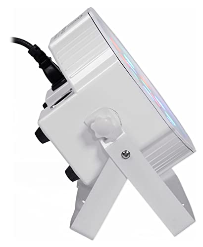 (2) Rockville LED RGB Par Can Wash Light Bundle: DJ/Club/Stage Wash Light, (1) Universal Travel Bag, (1) 25ft 3 Pin DMX Lighting Cable, (1) 10ft 3 Pin DMX Lighting Cable (5 Items)