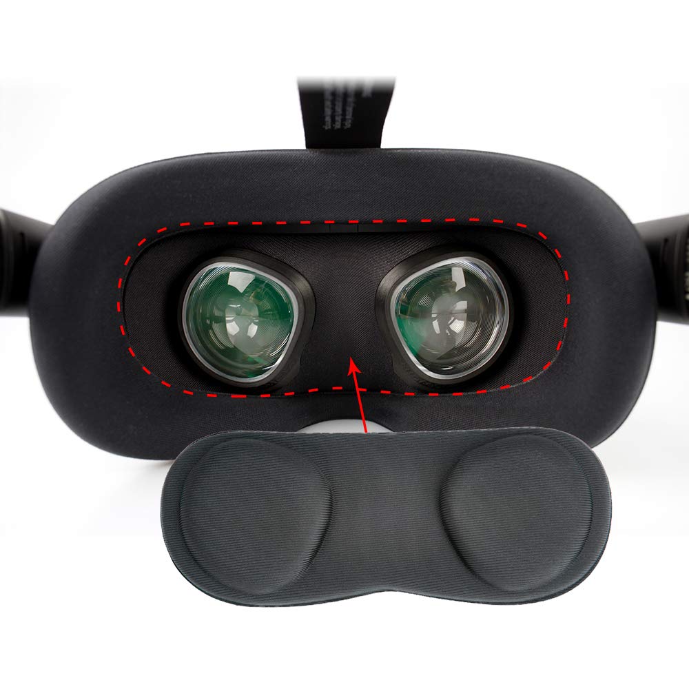 (1 Suit) Ermorgen VR Accessories Combination for Quest Gen 1 Basic Set, Protective PC Headset Cover, Dust Proof Lens Cover, Silicone Controller Cover（1 Pair）, Adjustable Hand Grip Straps 4 in 1