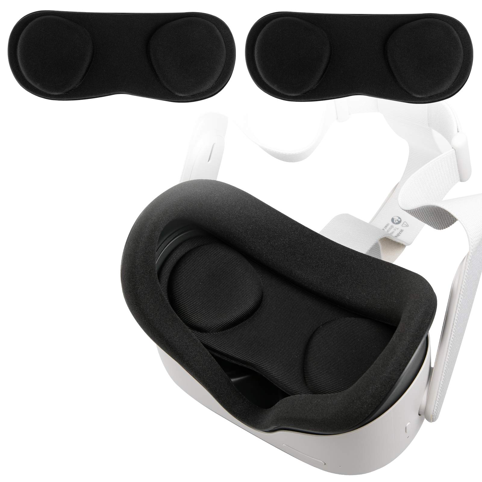 (2 Pack) Seltureone Compatible for Quest 2 VR Lens Protect Cover Dust Proof Cover, Washable Protective Sleeve, Black