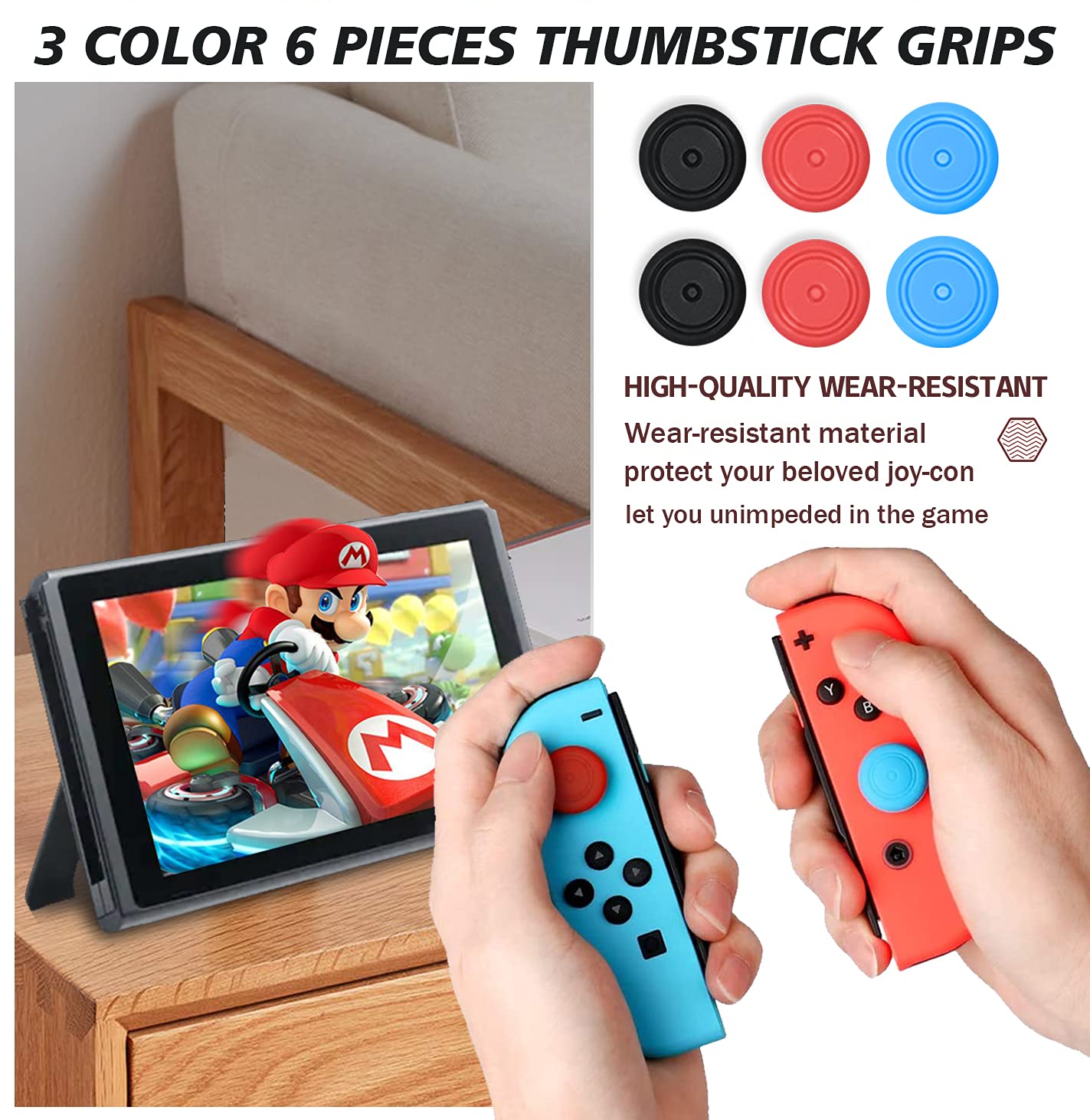 (2 Pack) Joycon joystick replacement, Replacement Joystick Analog Thumb Stick for Switch Joy-Con Controller & Switch Lite,Include Full Repair Tool Kit and 2 Jon Con Replacement