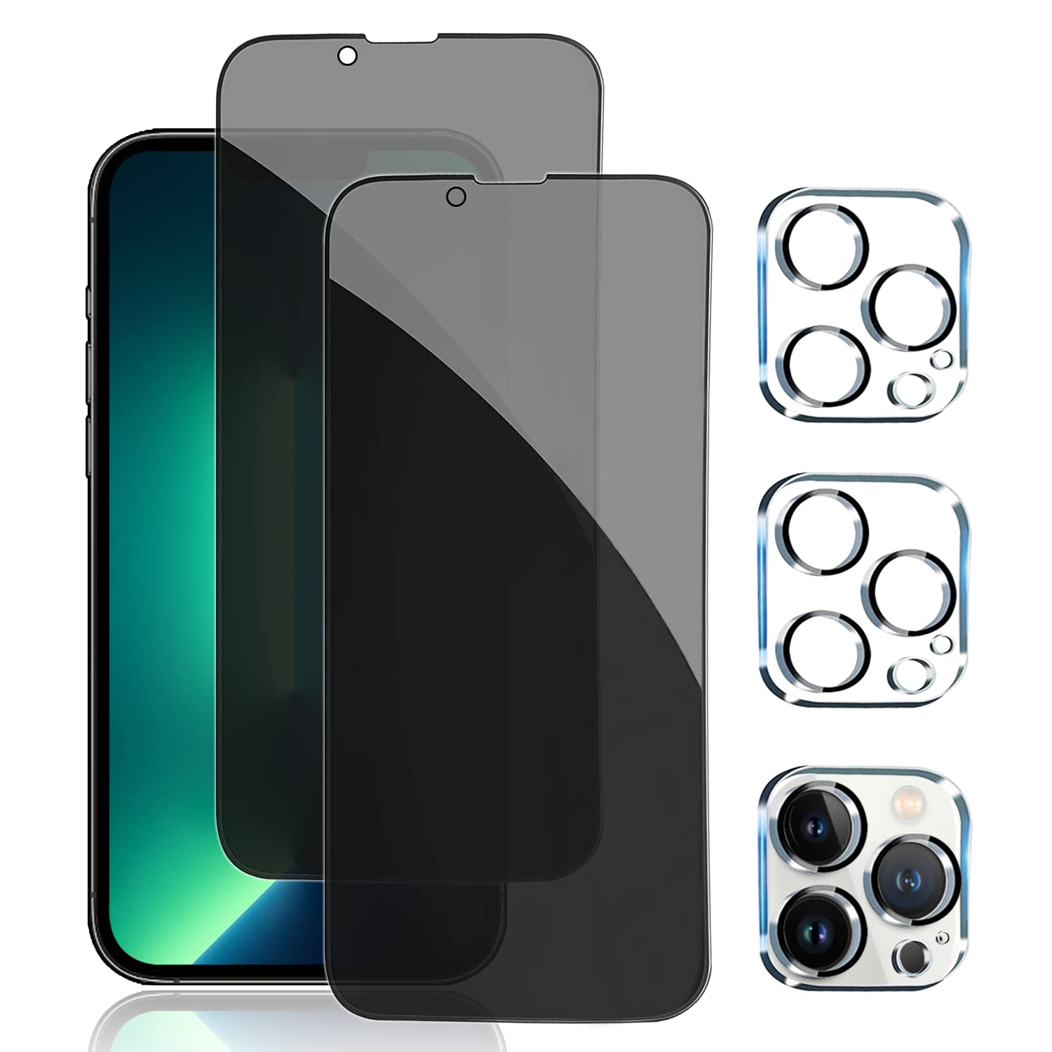 (2 Pack) pehael Privacy Screen Protector for iPhone 12 Pro Max (6.7 inch) Anti Spy Tempered Glass, Anti Scratch, Bubble Free