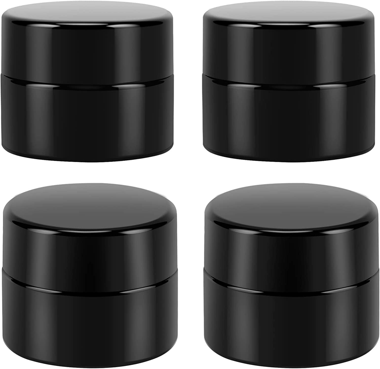 (24 Packs) Green Nexus 5g/5ml UV Protection Glass Jars for Lip Balm, Lotion, Oil, Cream & Cosmetics Enhanced Cap (2024)