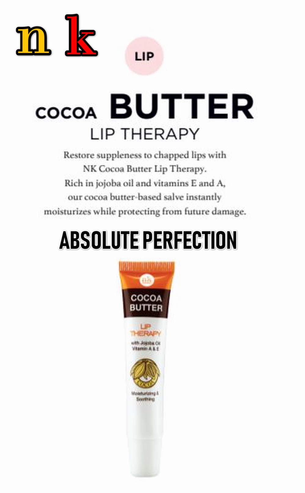 (3 Pack) NICKA K Cocoa Butter Lip Therapy