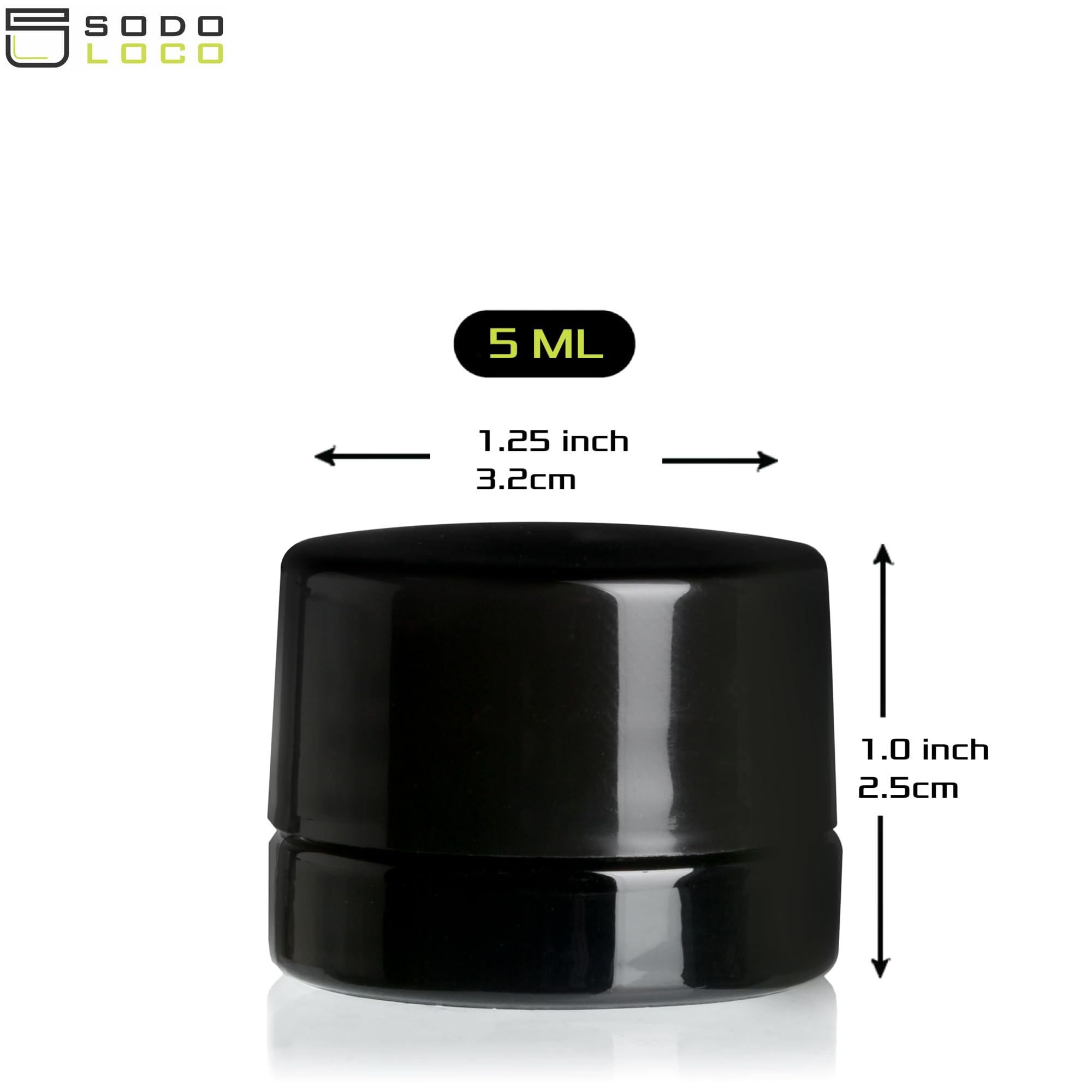 (200 Pack) 5ml Thick Glass Jars with Black Child Resistant Lids - Storage for Oil, Lip Balm, Wax, Cosmetics - Mini Child Proof Container