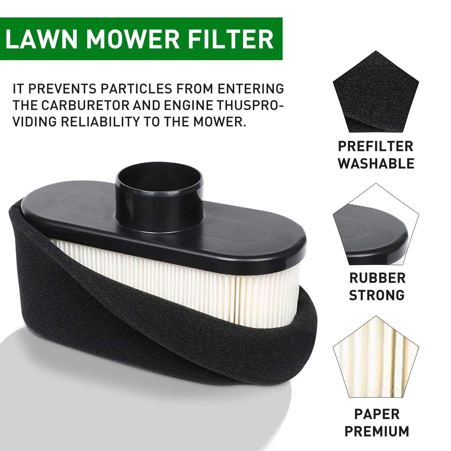 (2Pack)CFWMXG 11013-7047 11013-7049 11013-0726 Air Filter Compatible with Kawasaki FR651V FR691V FR730V FS481V FS541V FS600V FS651V FS691V FS730V 4-Cycle Engine Cleaner Lawn Mower