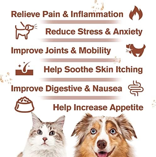 (2-Pack) Hemp Oil for Dogs Cats - Calming Drops Dog Relaxants - Help Pets Anxiety Stress Hip & Joint Pain Arthritis Sеizures Rеlief - Skin Нiр Jоint Hеalth - Organic Pet Hemp Oil Drops
