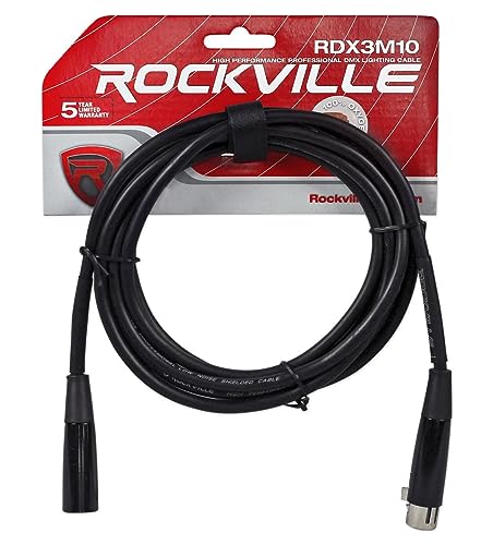 (24) Rockville LED RGB Par Can Wash Light - White Bundle: (12) Wash Lights, (1) Universal Travel Bag, (1) 25ft 3 Pin DMX Lighting Cable, (23) 10ft 3 Pin DMX Lighting Cables (60 Items)