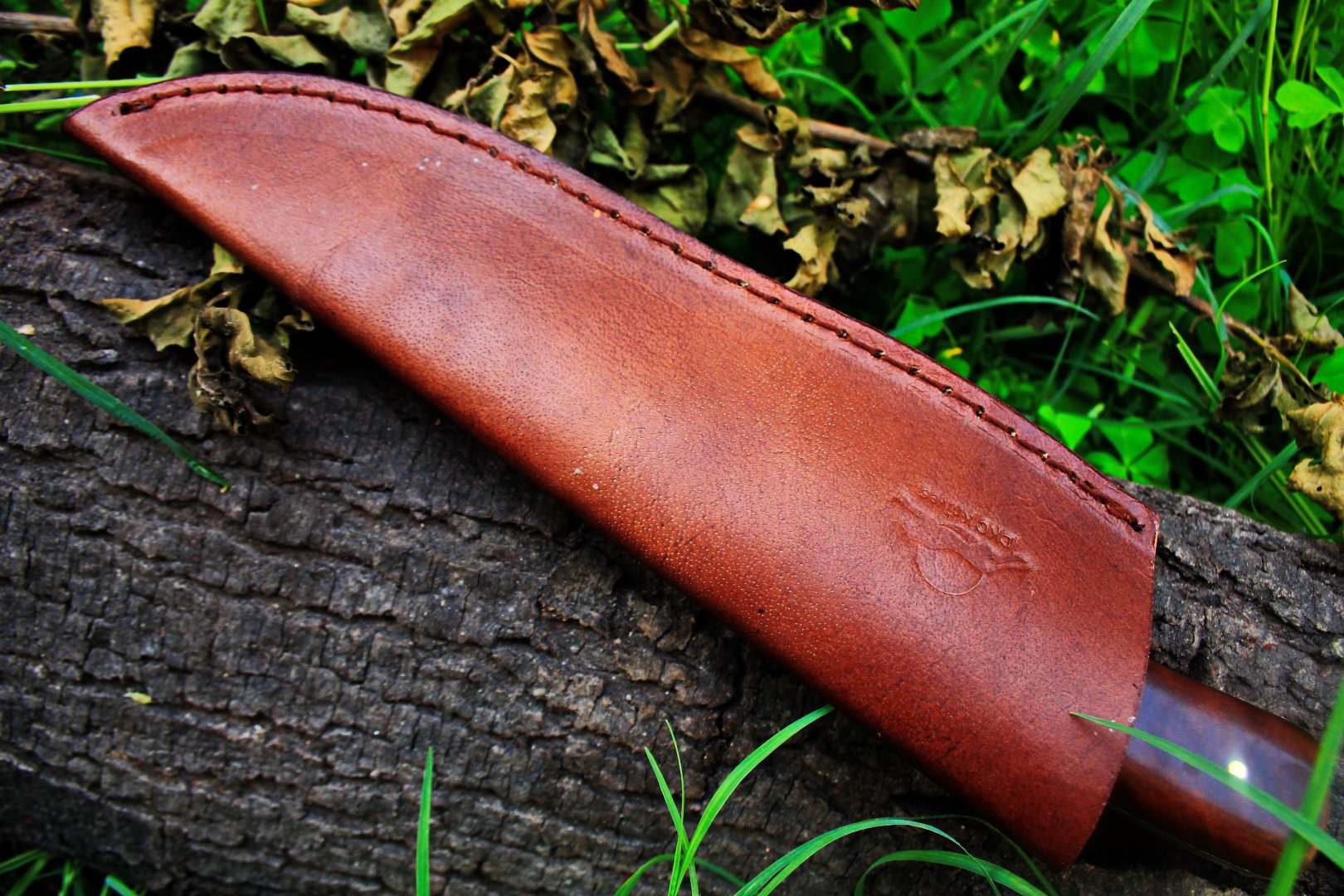 (7 9/18) DKC-516 Hunter Damascus Bowie Hunting Handmade Knife Fixed Blade 7.9 oz 9"