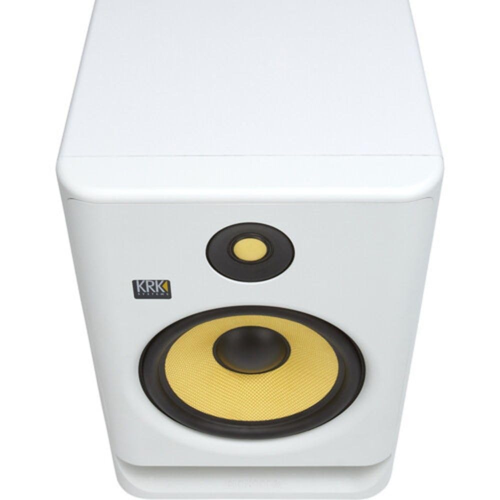 (2) KRK ROKIT RP7 G4 7" Bi-Amped Studio Monitor DSP Speakers White Noise Edition