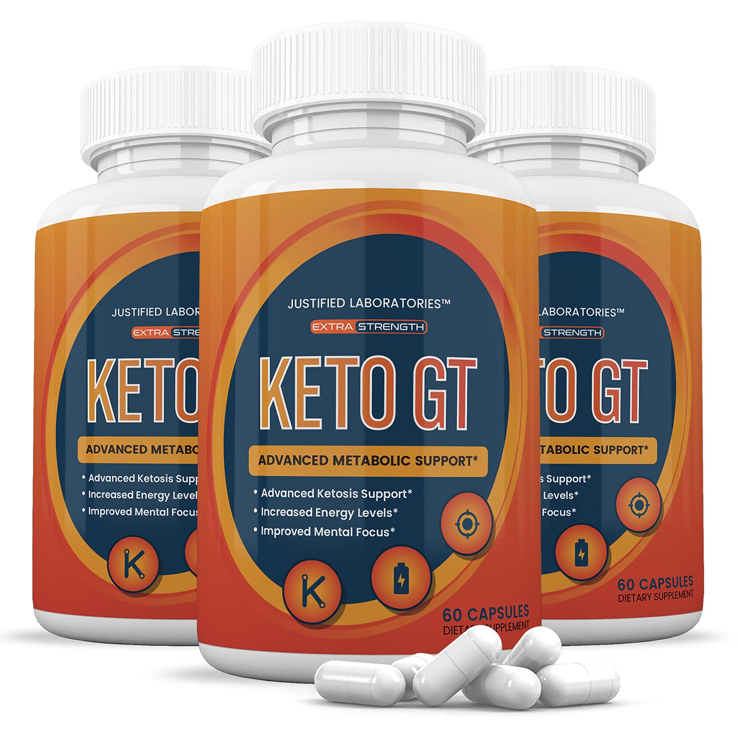 (3 Pack) Keto GT Advanced Includes Apple Cider Vinegar goBHB Exogenous Ketones Keto Pills Supplement Premium Ketosis Support for Men Women 180 Capsules