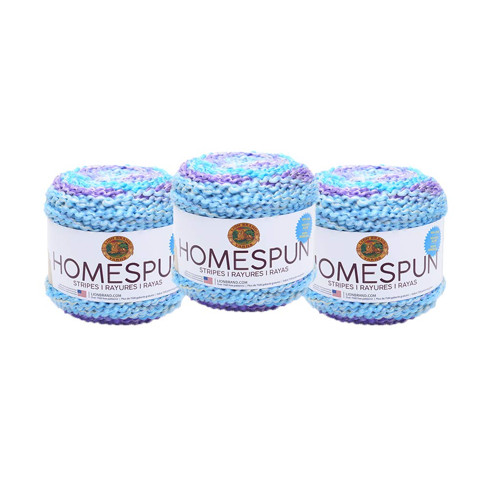 (3 Pack) Lion Brand Yarn Homespun New Look Chunky Yarn, Whirlpool