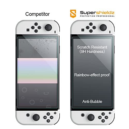 (3 Pack) Supershieldz Designed for Nintendo Switch OLED (2021) Tempered Glass Screen Protector, Anti Scratch, Bubble Free