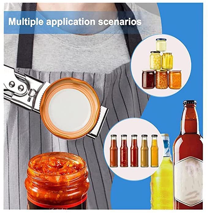 (2pcs) Master Opener Adjustable Jar & Bottle Opener, Adjustable Multifunctional Stainless Steel Can Opener Jar Lid Gripper, Manual Jar Bottle Opener Kitchen Accessories