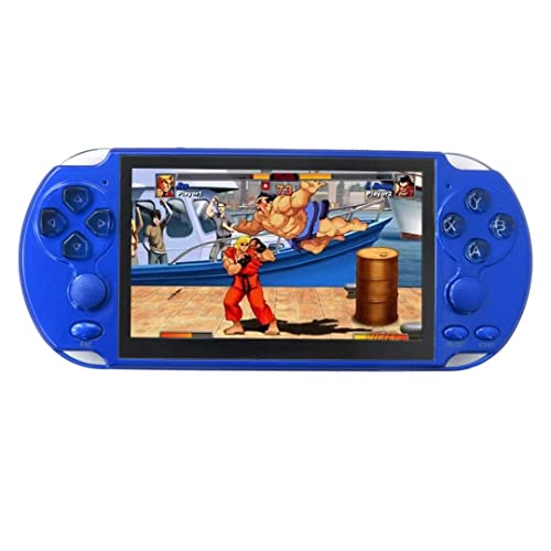 (Blue) 5.1'' 8GB Retro Handheld Game Console+1 x Earphone+1 x USB Data Cable+1 x AV Cable+1 x User Manual +1 x Retail Box