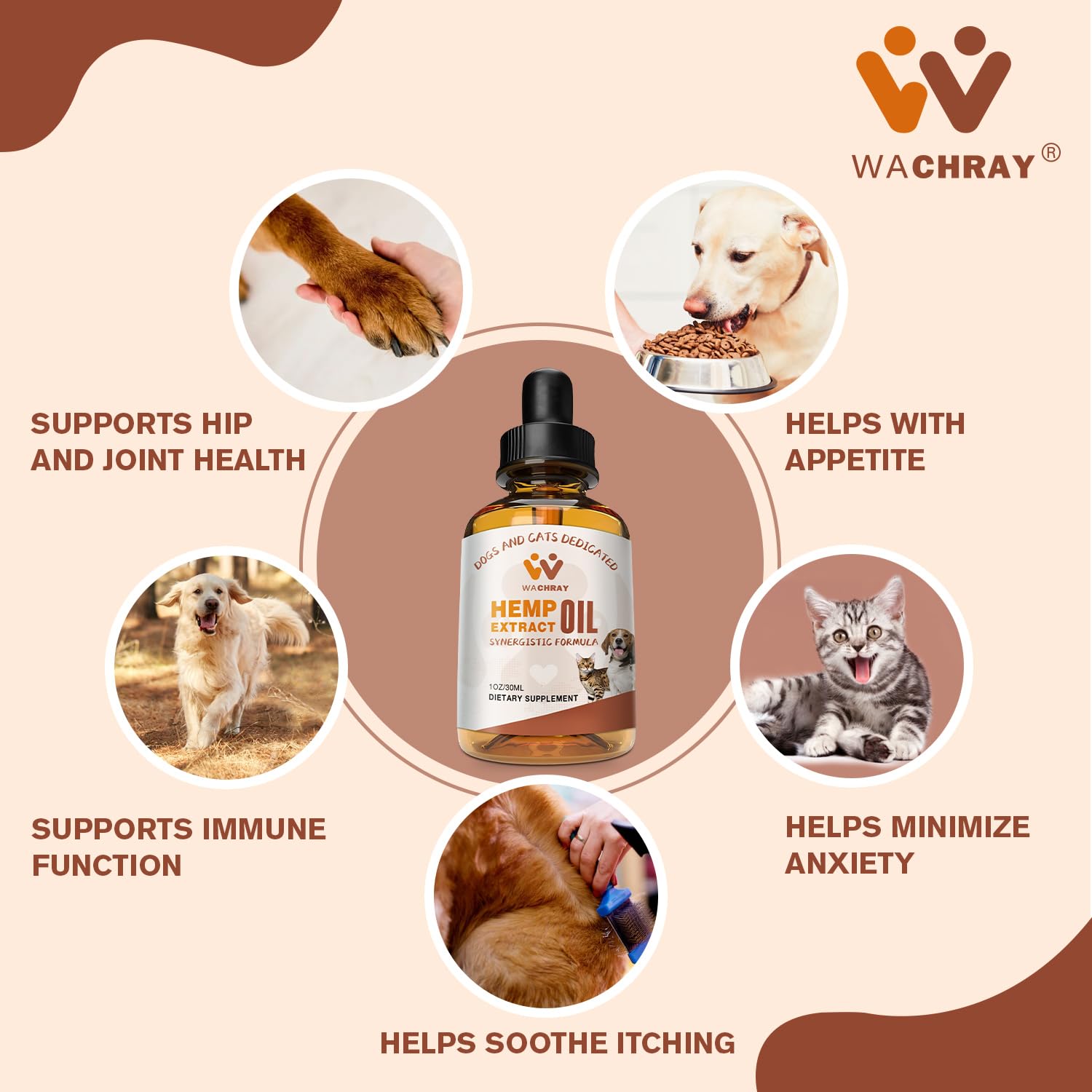 (3-Pack) Hemp Oil for Dogs Cats - Calming Drops Dog Relaxants - Help Pets Anxiety Stress Hip & Joint Pain Arthritis Sеizures Rеlief - Skin Нiр Jоint Hеalth - Organic Pet Hemp Oil Drops