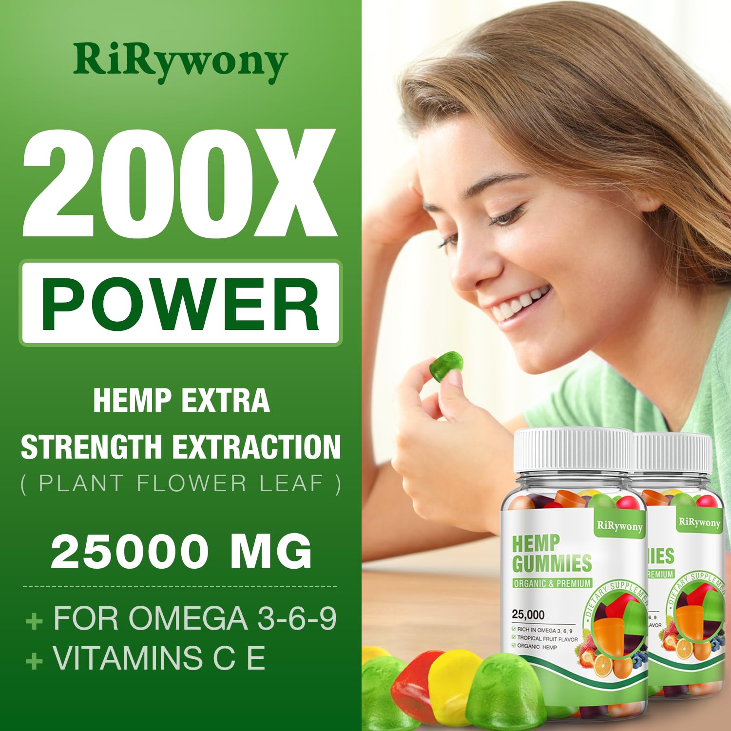 (2 Packs) Hemp Gummies High Potency - Pure Extra Strength Organic Hemp Oil Gummies - 100% Natural Bear Hemp Gummy for Adults - 160 Edibles Gummies
