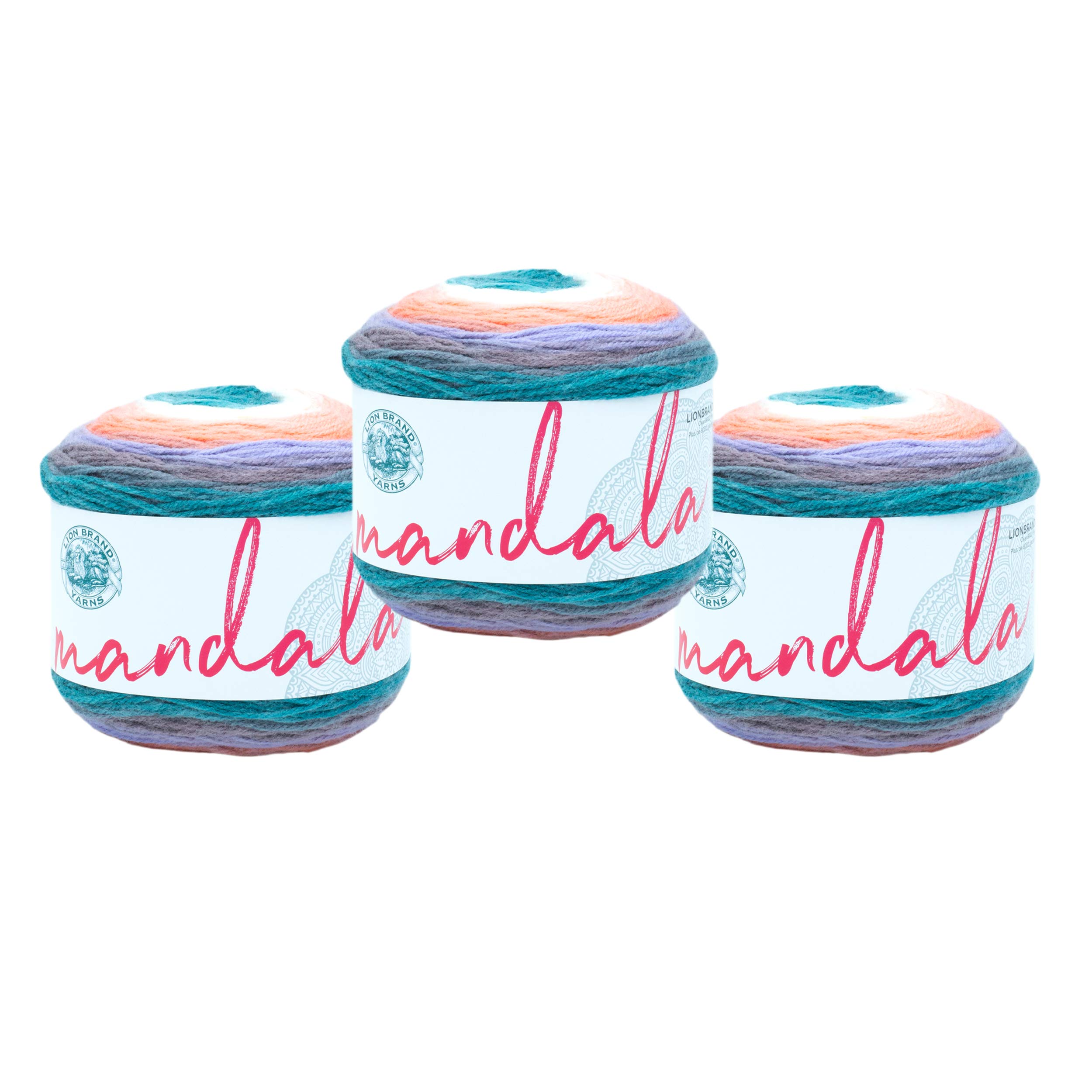 (3 Pack) Lion Brand Yarn 525-210 Mandala Yarn, Pegasus3