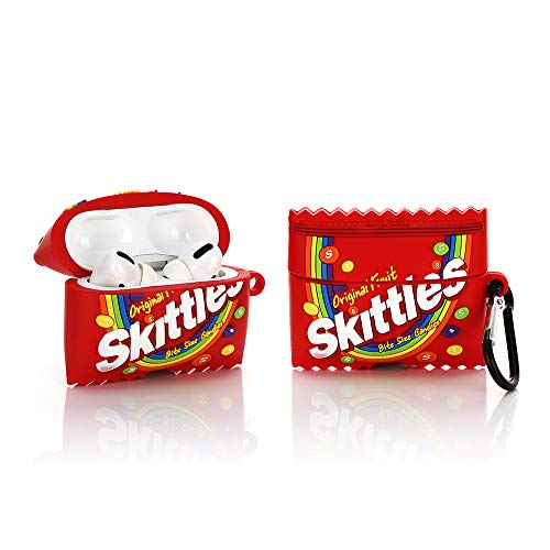 (3Pack) Case for Airpods Pro, Suublg Silicone Airpods Pro Case Protective Cover with Cute Funny Skin Design, with Keychain (Snack5+6+Nutella)