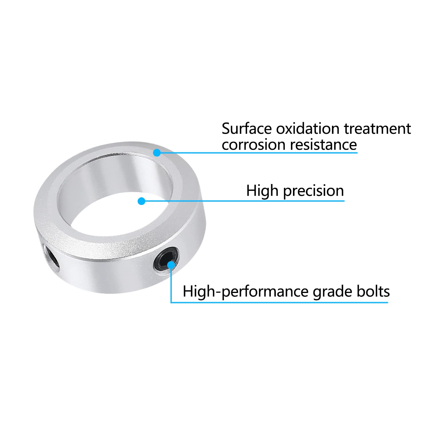 (4-Pack) Aluminum Alloy 22mm Bore Shaft Collars Screw Style,Bore Shaft Collars with 22mm Bore Size, 35mm Outer Diameter, and 10mm Width - Suitable for CNC Machine Tools