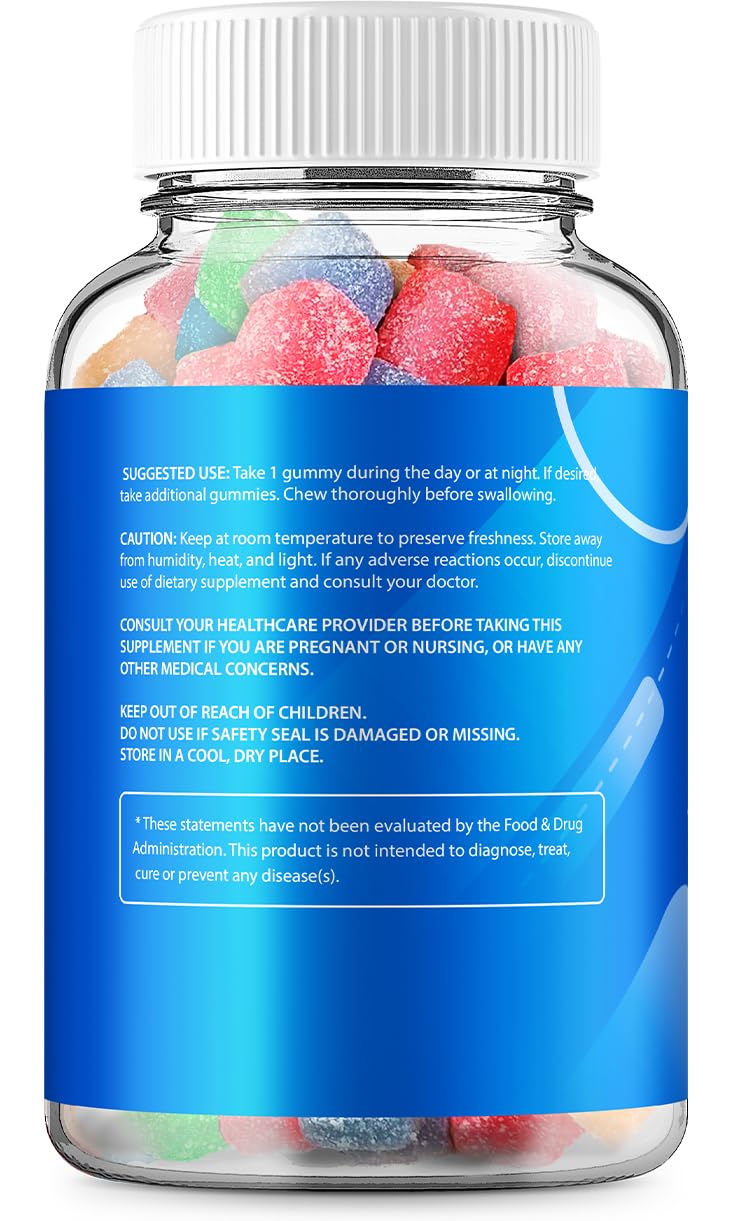 (3 Pack) Blue Vibe Hemp Gummies Advanced Formula Blue Vibe Pure Hemp Extract Performance Gummys Support Supplement Men Women (180 Gummies)