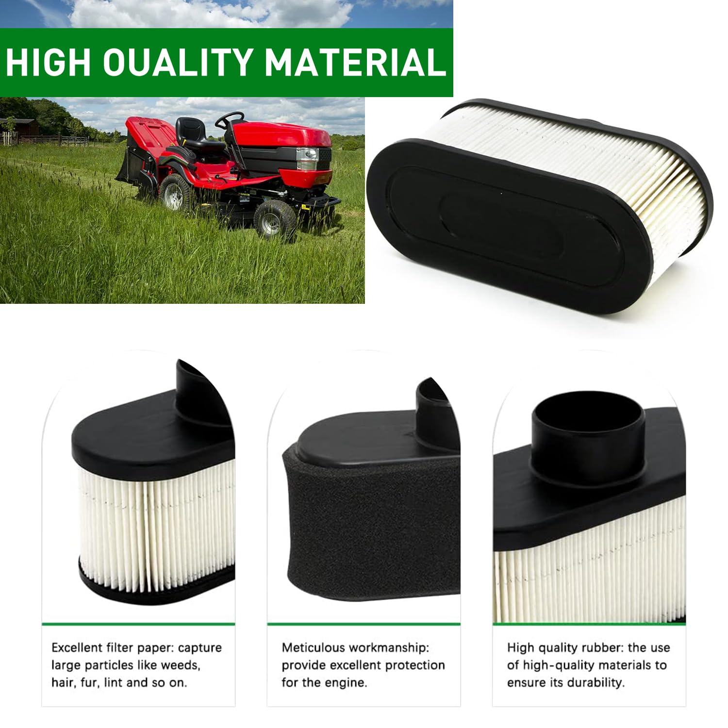 (2Pack)CFWMXG 11013-7047 11013-7049 11013-0726 Air Filter Compatible with Kawasaki FR651V FR691V FR730V FS481V FS541V FS600V FS651V FS691V FS730V 4-Cycle Engine Cleaner Lawn Mower