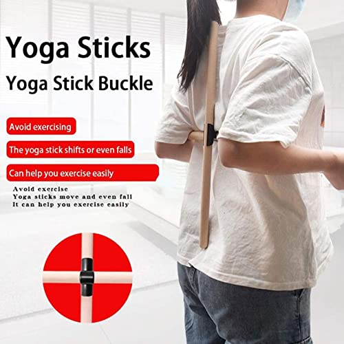 (31.5inch)Yoga Sticks for Training, Stretching Tool with Stick Buckle, Humpback Correction Stick, Create the Perfect Body, Stick for Balance, Strength Training, Stretching& Added Mobility(2pcs)
