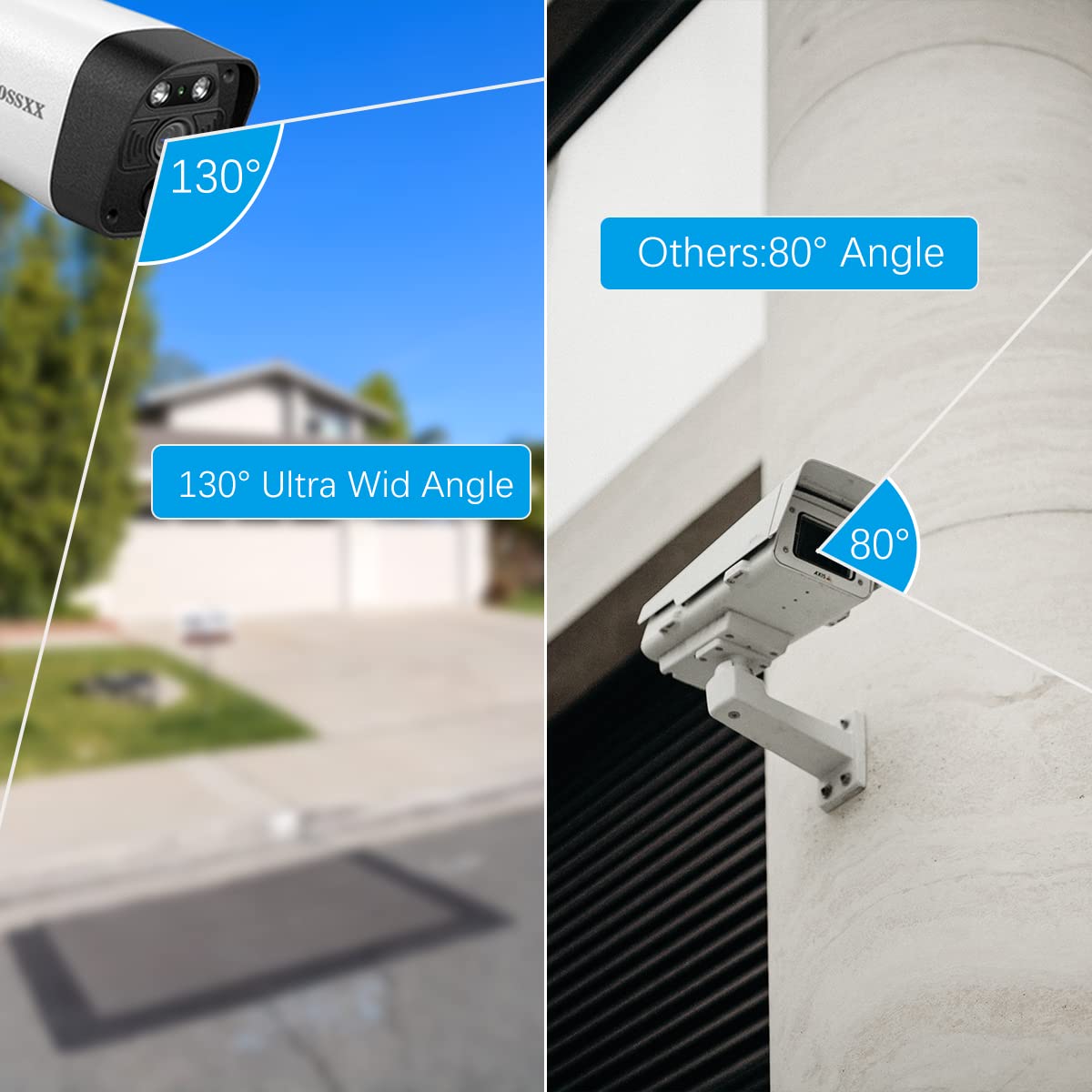 (5.0MP & PIR Detection) 2-Way Audio Dual Antennas Outdoor Security Camera System Wireless WiFi Home Security System 3K 5.0MP Video Surveillance (4-Cam 5.5MP 1TB)
