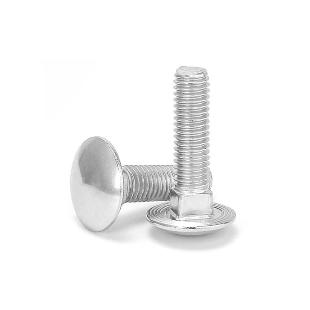 (5 pcs) 201 Stainless Steel Big Head Carriage Bolt,for Mechanical Equipment Etc.M8x55mm.
