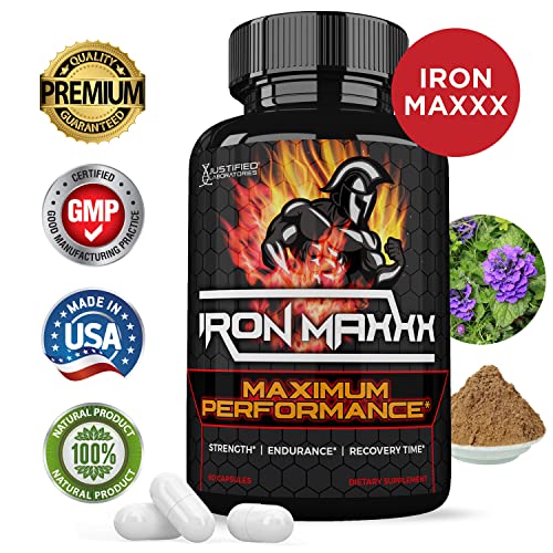 (3 Pack) Iron Maxxx 742mg All Natural Advanced Men's Health Formula 180 Capsules