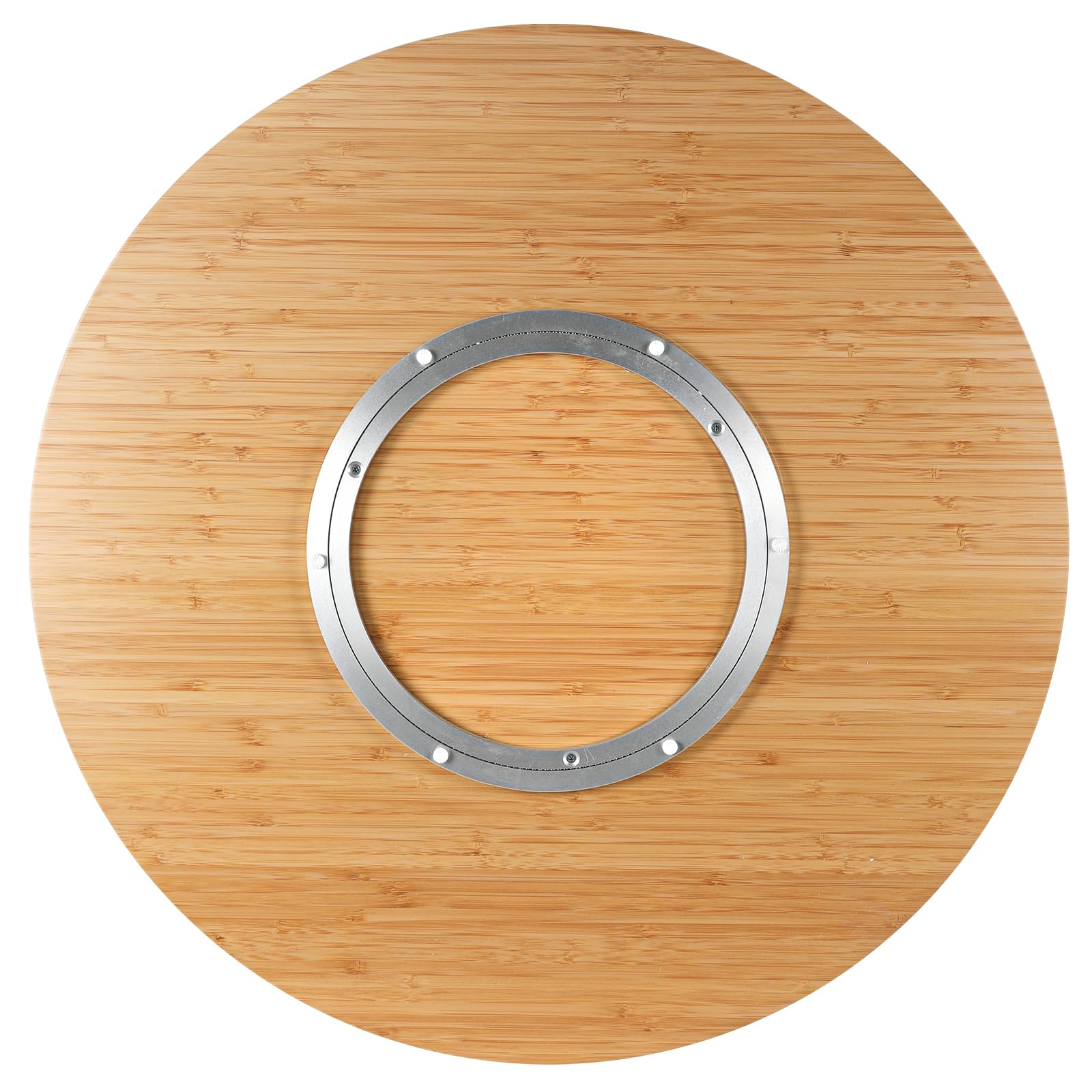 (26 Inch) Bamboo Large Lazy Susan for Dining Table Top with Heavy Duty Metal Rotating Hardware